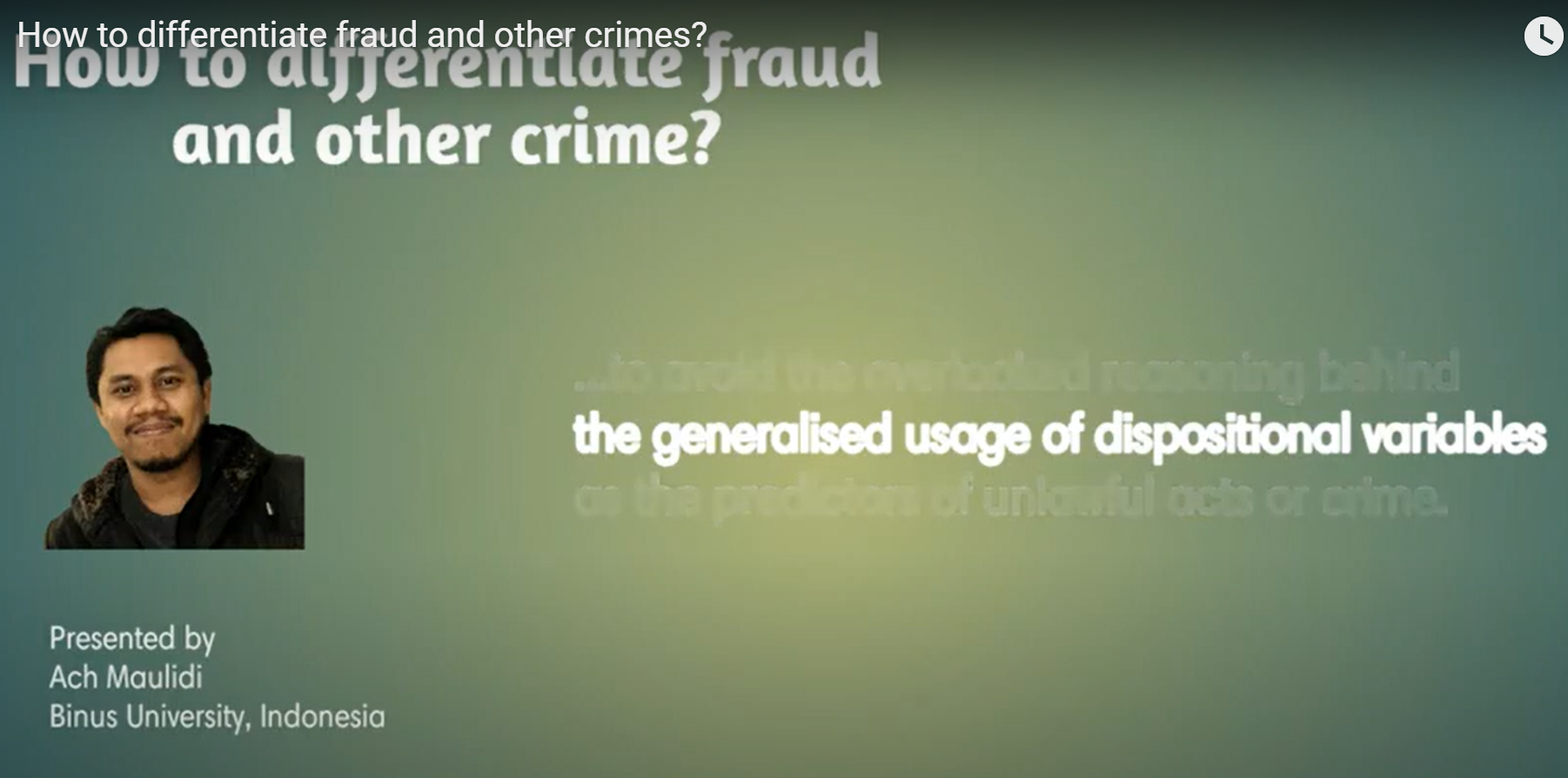 “How to differentiate fraud and other crimes?” – BINUS S2 Accounting